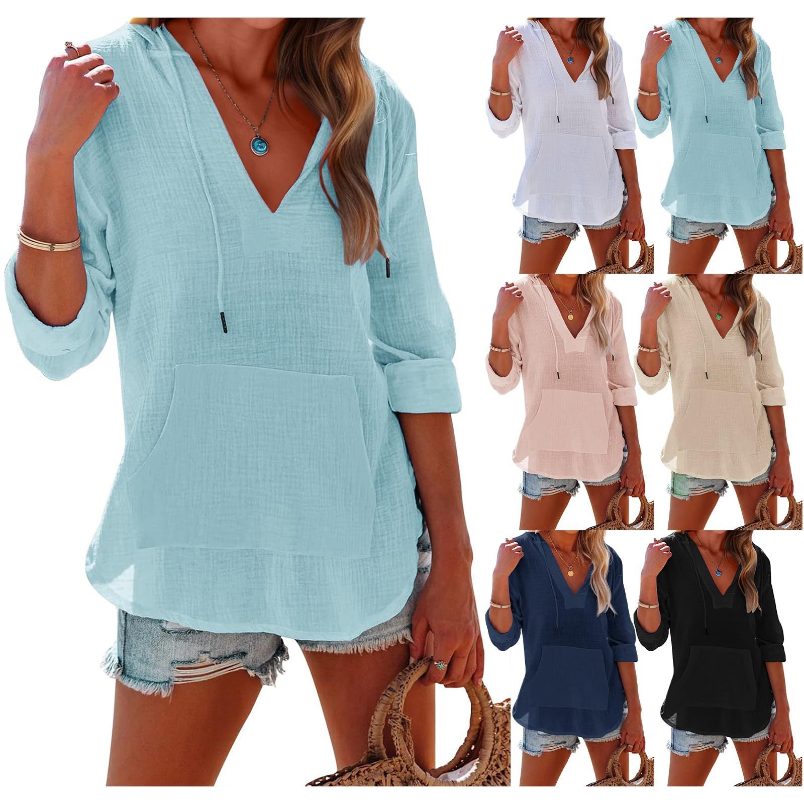 ⏰Limited Time Sale-50% OFF🏖️Women's Oversized Hooded Beach Cover Up ...